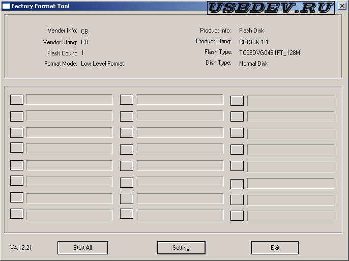 Chipsbank Factory Format Tool v4.12.21 – [USBDev.ru]