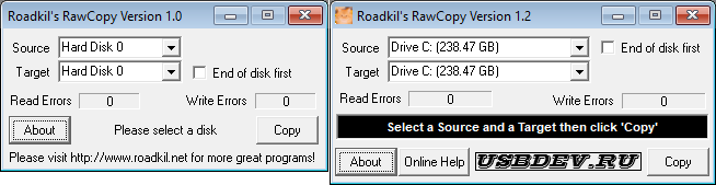 Roadkil’s Raw Copy V1.2 – [USBDev.ru]